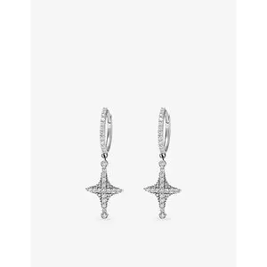OFA Aurora Pave 18ct -gold And 0.34ct Diamond Hoop Earrings - White