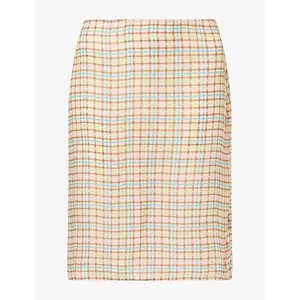 SIEDRES Colette Check-print Chiffon Midi Skirt