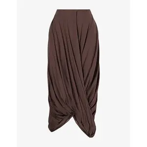 TOTEME Cotton-blend Midi Skirt - Walnut