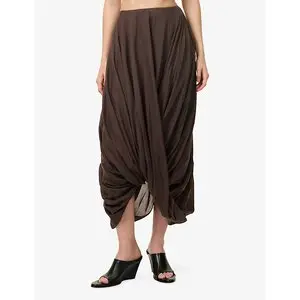TOTEME Cotton-blend Midi Skirt - Walnut