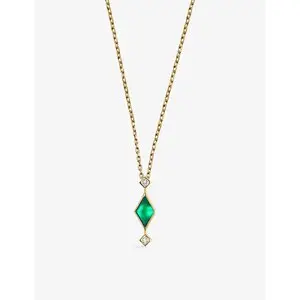 OFA Khudra 18ct -gold, 0.53ct Onyx And 0.084ct Diamond Necklace - Yellow