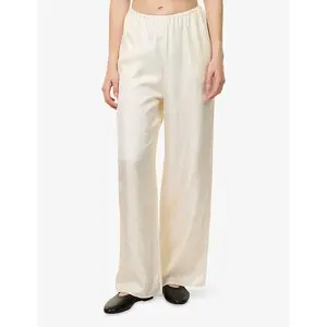 TOTEME Monogram-print Silk-twill Pyjama Bottoms