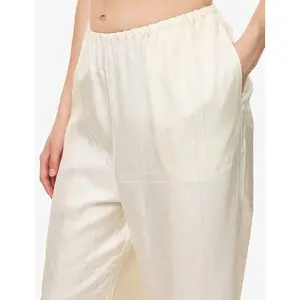 TOTEME Monogram-print Silk-twill Pyjama Bottoms
