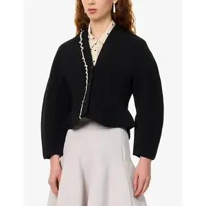 ASHLYN Ruffle Woven Cardigan