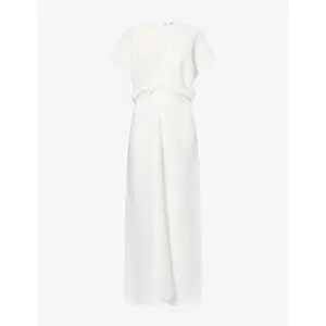 TOTEME Slouch-waist Woven Maxi Dress - Off-white