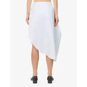 JW Anderson Asymmetric Draped Cotton Midi Skirt