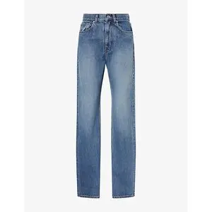 JW Anderson Straight-leg Cotton Denim Jeans - Mid Blue