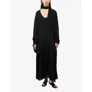 TOTEME Round Neckline Woven Maxi Dress