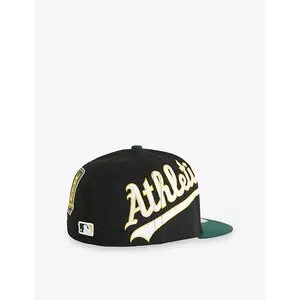 New Era 59fifty Mlb Multi-logo Athletics Woven Baseball Cap