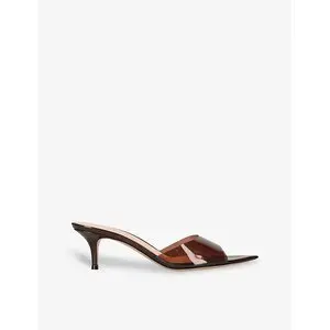 GIANVITO ROSSI Vernice Open-toe Pvc Heeled Mules
