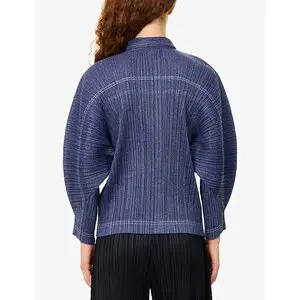 Issey Miyake Structured Pleated Denim Jacket