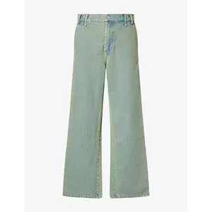 SONG FOR THE MUTE Wide-leg Washed Denim Jeans