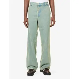 SONG FOR THE MUTE Wide-leg Washed Denim Jeans
