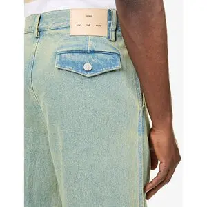 SONG FOR THE MUTE Wide-leg Washed Denim Jeans