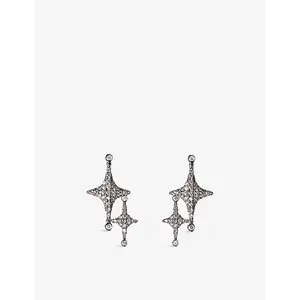 OFA Aurora Apogee Twin 18ct -gold And 0.32ct Diamond Earrings - White