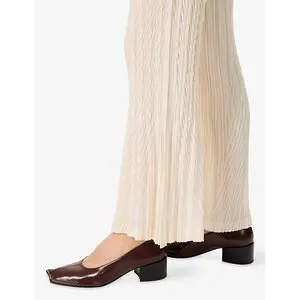 Issey Miyake Pleated Cropped Knitted Trousers