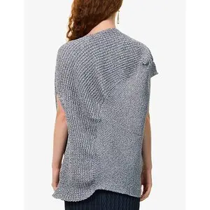 Issey Miyake Pleated Knitted Top - Grey