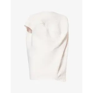 Issey Miyake Found Pleated Knitted Top - Neutral