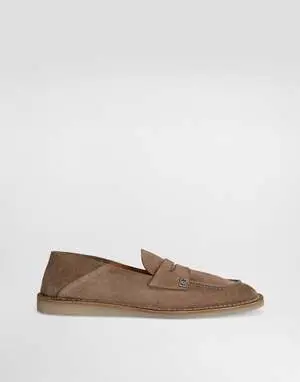 Dolce & Gabbana Reversed Calfskin Slipper Driver Shoes And Loafers - Brown