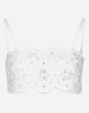 Dolce & Gabbana Cotton Top With Cut-out Detailing - White