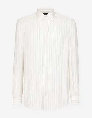 Dolce & Gabbana Striped Poplin Martini-fit Shirt Shirts - Multicolor