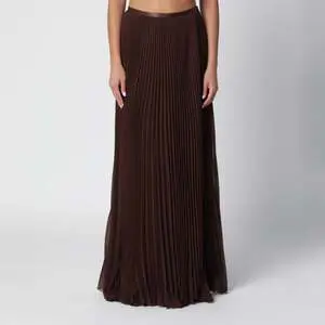 Valentino Garavani Pleated Silk Maxi Skirt