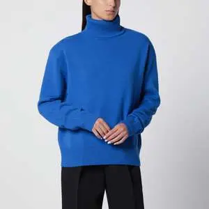 THE FRANKIE SHOP Gala Merino Wool Turtleneck Sweater - Blue