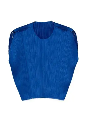 Issey Miyake Pleated Top - Blue