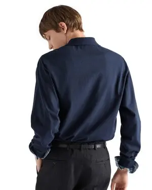 Prada Long-sleeved Cotton Polo Shirt