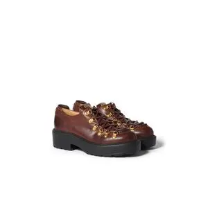 Miu Miu Leather Loafers - Coffee