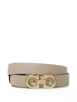 FERRAGAMO Reversible And Adjustable Gancini Belt - Neutrals