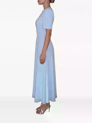 POST MERIDIEM Embellished Chiffon Midi Dress - Blue