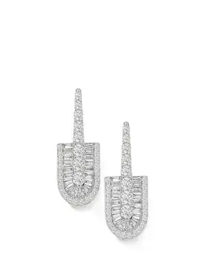 U LOS ANGELES Diamond Drop Earrings - Silver