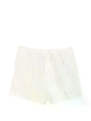 BAMBAH Pinstriped Linen Shorts - Grey