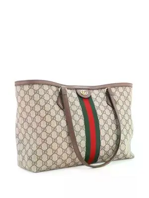 Gucci Ophidia Shopping Gg Coated Canvas Medium Tote Bag - Brown