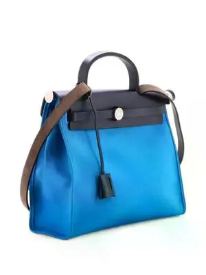 Hermès Herbag Zip Leather And Toile 31 Shoulder Bag
