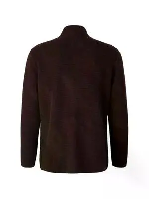 LARDINI Virgin Wool Basket-weave Cardigan