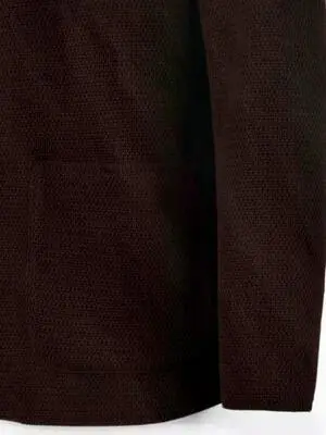 LARDINI Virgin Wool Basket-weave Cardigan