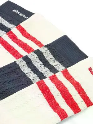 Adidas Striped Pointelle-knit Socks
