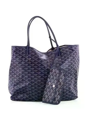 Goyard Saint Louis Coated Canvas Gm Tote Bag - Blue