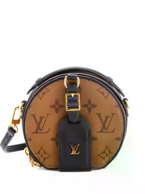 LOUIS VUITTON Mini Boite Chapeau Bag Reverse Monogram Canvas Crossbody Bag - Brown