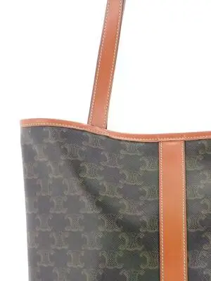 Celine Cabas Tote Triomphe Coated Canvas Shoulder Bag