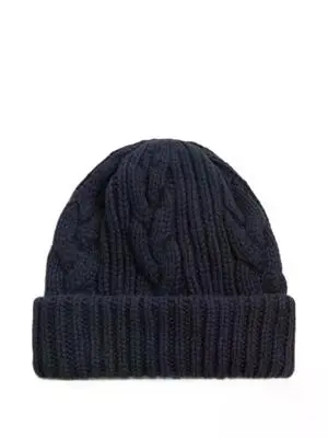 Woolrich Cable-knit Ribbed-trim Beanie Hat