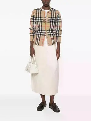 Burberry Check-pattern Button-up Cardigan