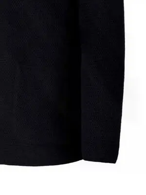 LARDINI Basket-weave Virgin Wool Cardigan