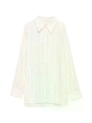 BAMBAH Pinstripe Linen Shirt - Grey