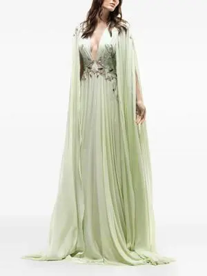 SAIID KOBEISY Flowy Embroidered Maxi Dress