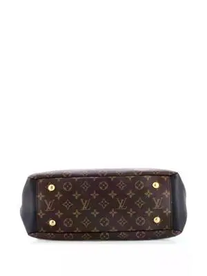 LOUIS VUITTON Pallas Tote Monogram Canvas With Leather Shoulder Bag - Black