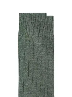 Pantherella Waddington Ribbed-knit Socks - Grey