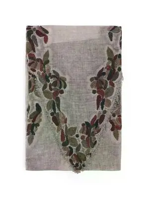 Faliero Sarti Embroidered Frayed Scarf